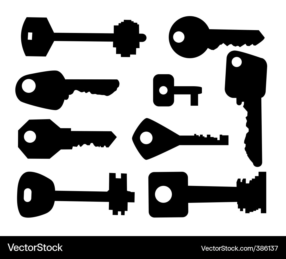 Key set Royalty Free Vector Image - VectorStock