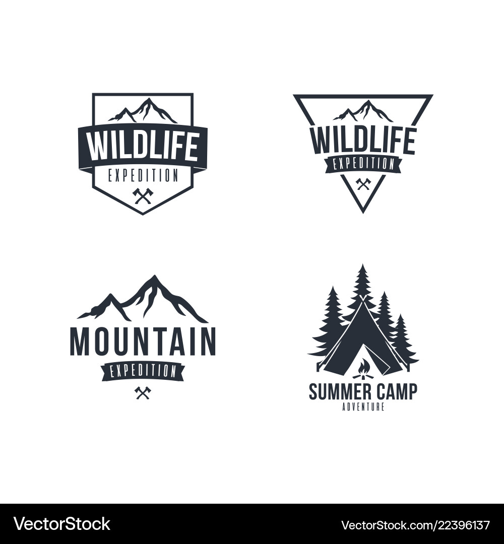 Mountain Explorer Adventure Logos Royalty Free Vector Image