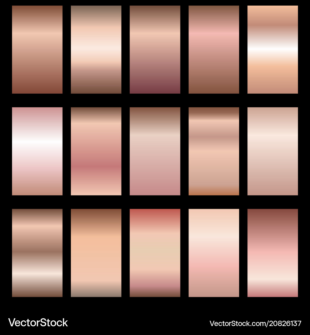 Set of rose gradients Royalty Free Vector Image