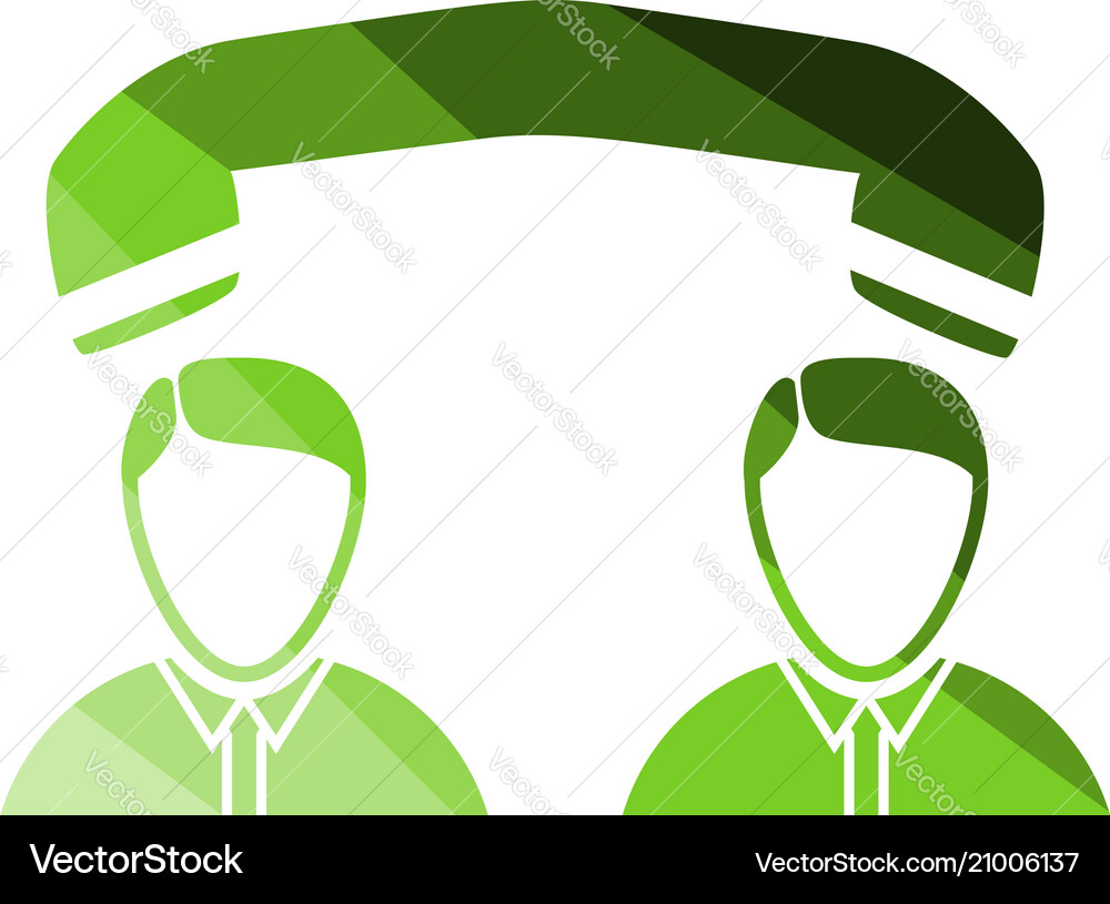 Telephone conversation icon Royalty Free Vector Image