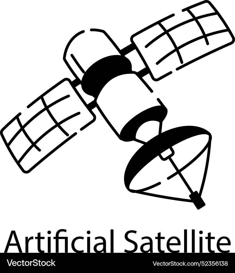 Artificial satellite Royalty Free Vector Image