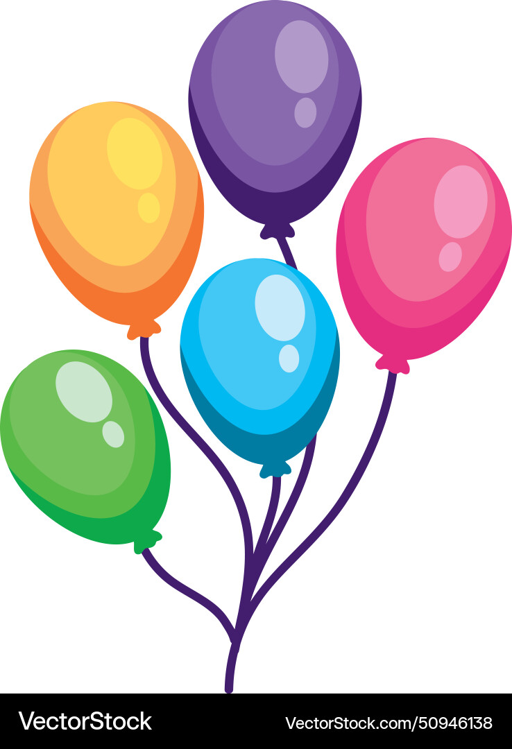 Birthday party balloons Royalty Free Vector Image