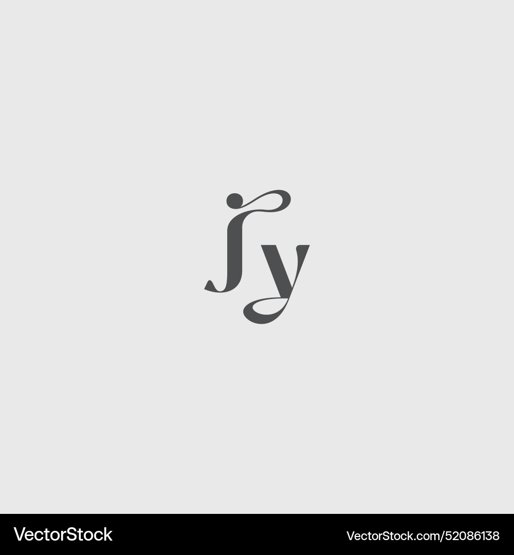 Classy black fashion beauty monogram initial logo Vector Image