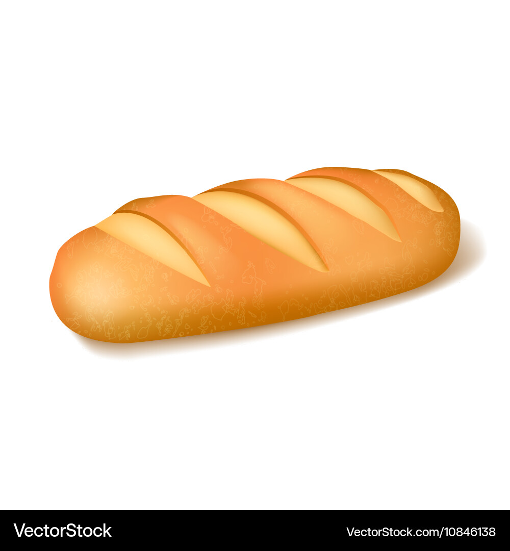 Realistic bread isolated image Royalty Free Vector Image