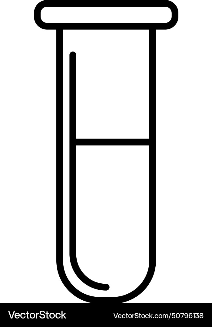 Tube lab icon line design template isolated Vector Image