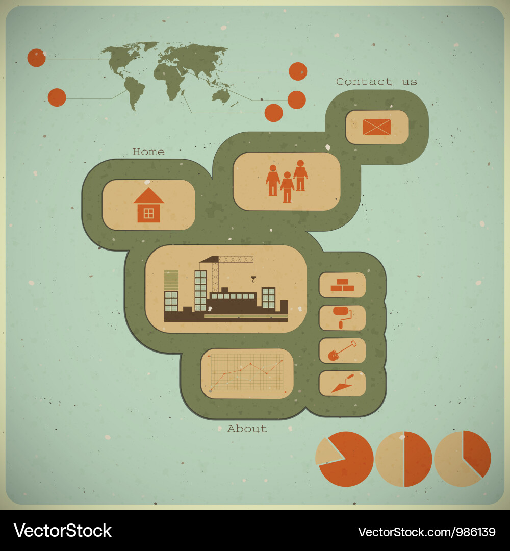 Construction infographics Royalty Free Vector Image
