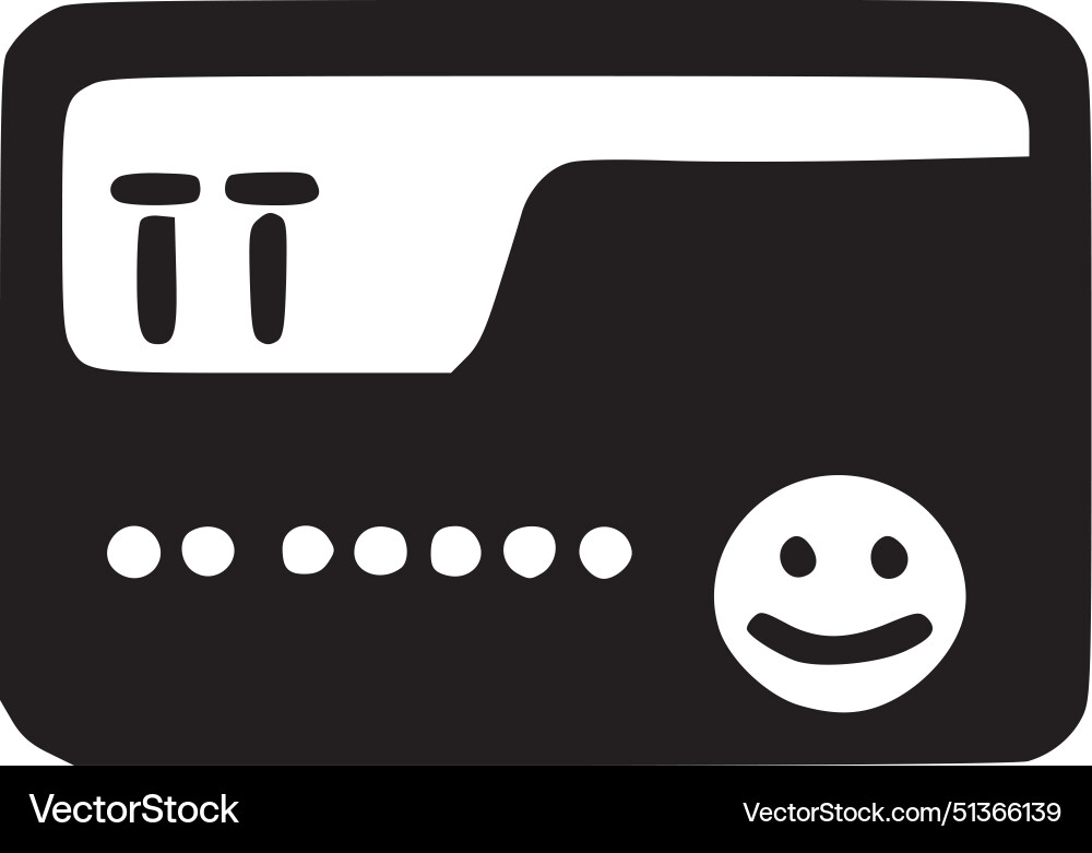 Credit card - minimalist and flat logo Royalty Free Vector