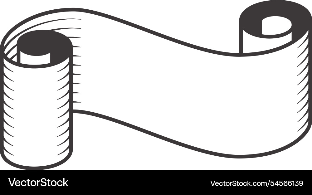 Elegant scroll banner is unfurling displaying a Vector Image