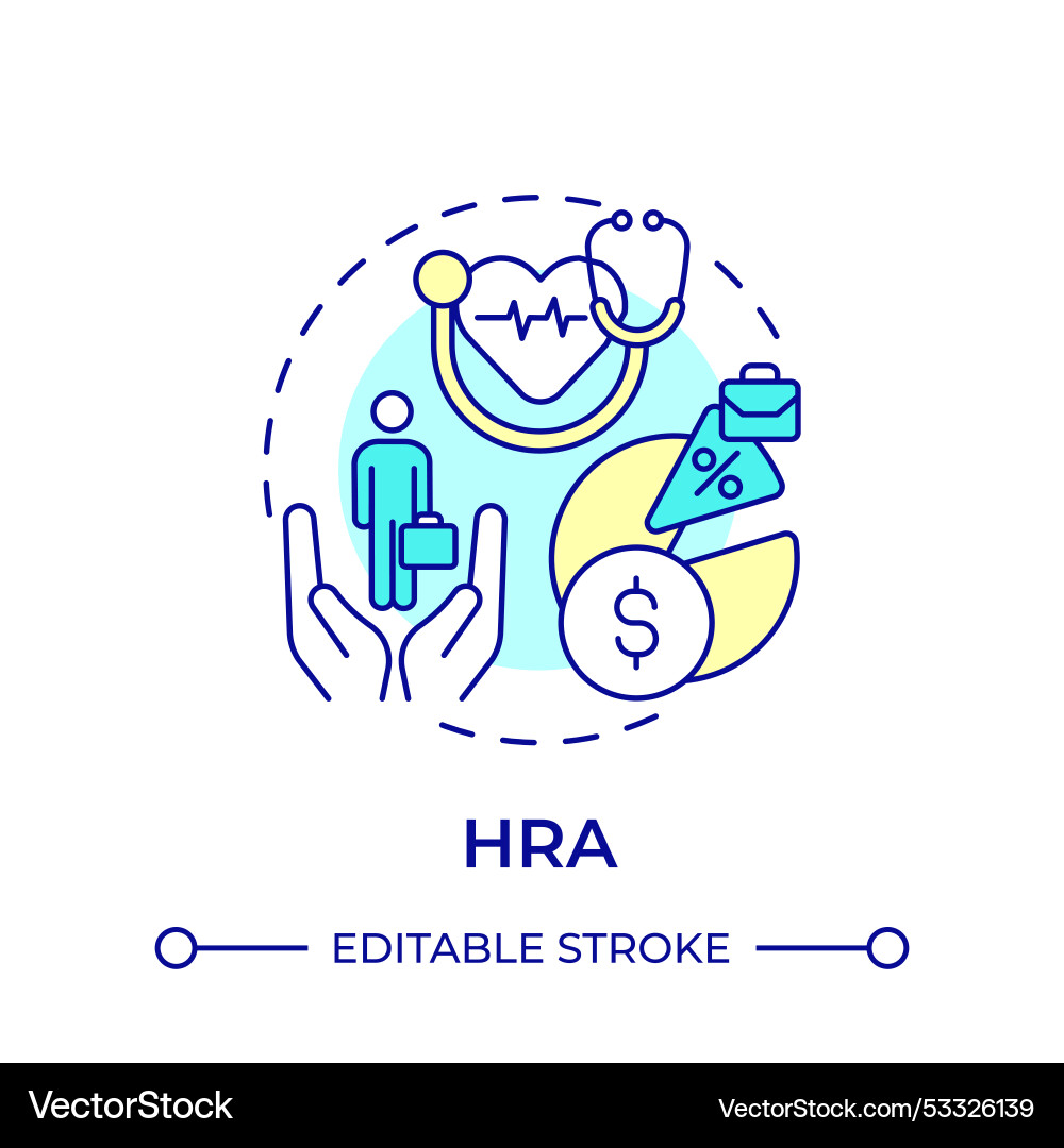 Hra multi color concept icon Royalty Free Vector Image