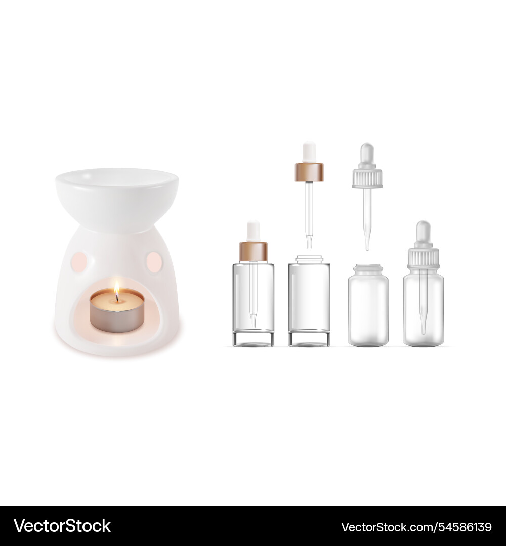Realistic detailed 3d lamp aroma therapy Vector Image