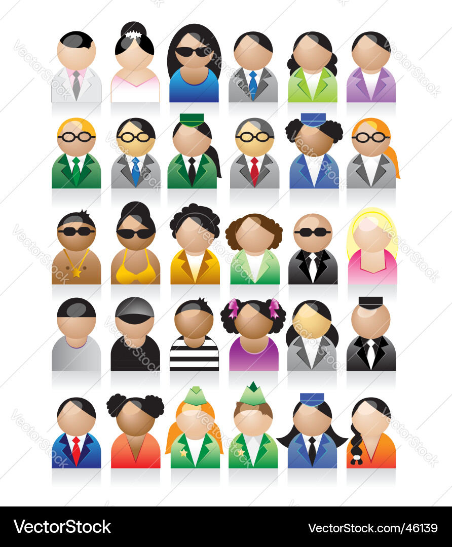 Set of people icons Royalty Free Vector Image - VectorStock