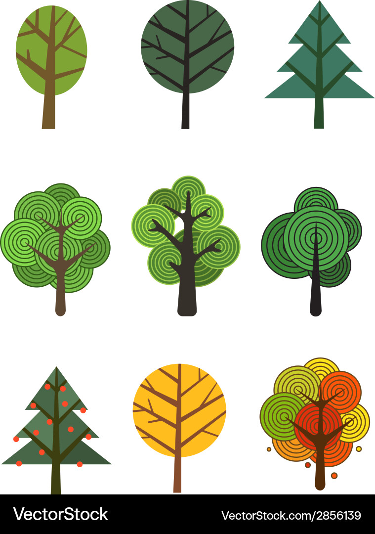 Trees Royalty Free Vector Image - VectorStock