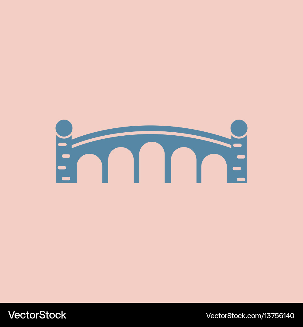 Ancient stone arch bridge Royalty Free Vector Image