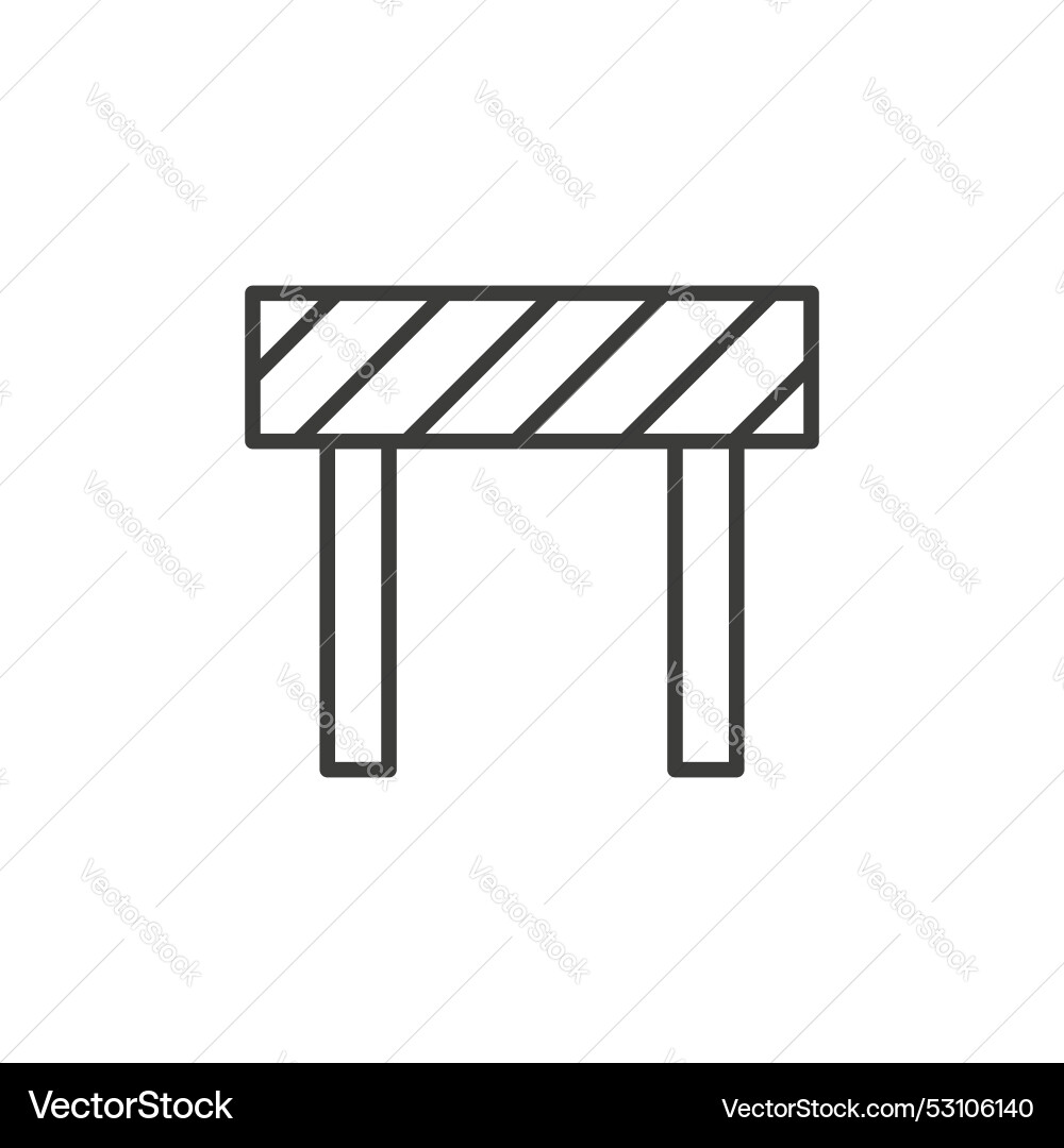 Barrier line icon isolated on white background Vector Image
