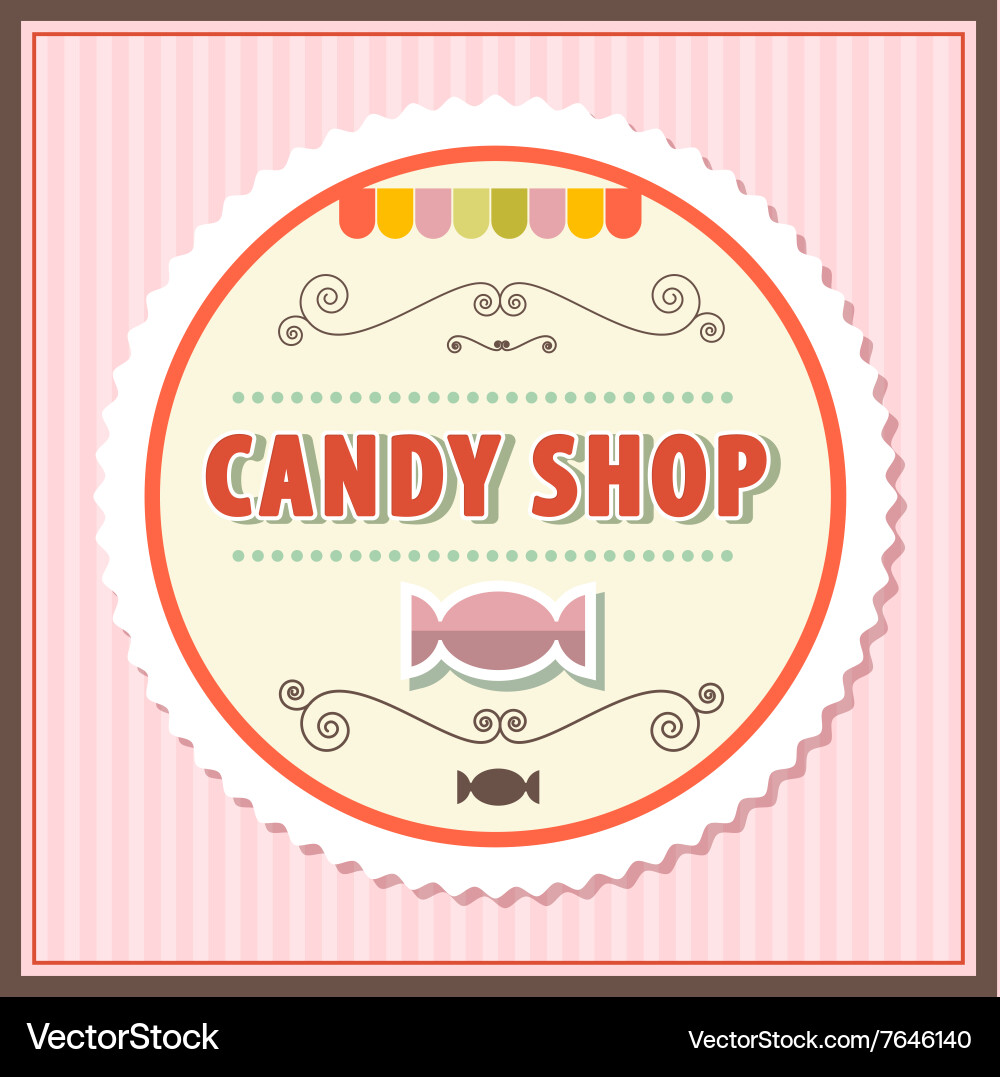 Retro Candy Shop Royalty Free Vector Image - VectorStock
