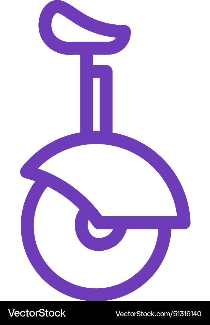 Stylized unicycle icon art Royalty Free Vector Image