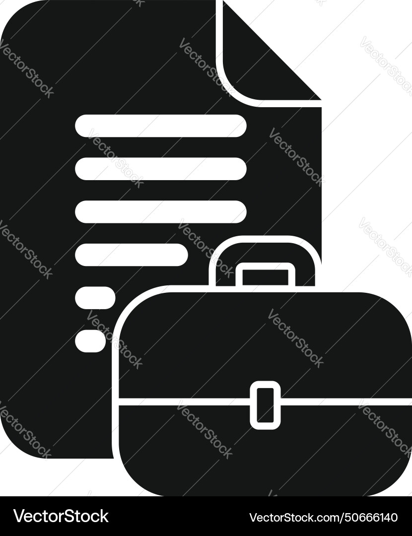 Vacancy portfolio post icon simple Royalty Free Vector Image