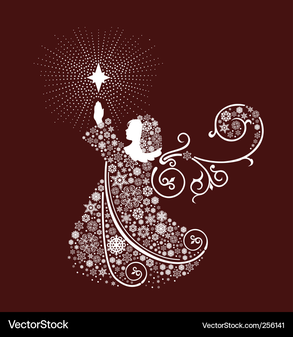 Christmas angels Royalty Free Vector Image - VectorStock