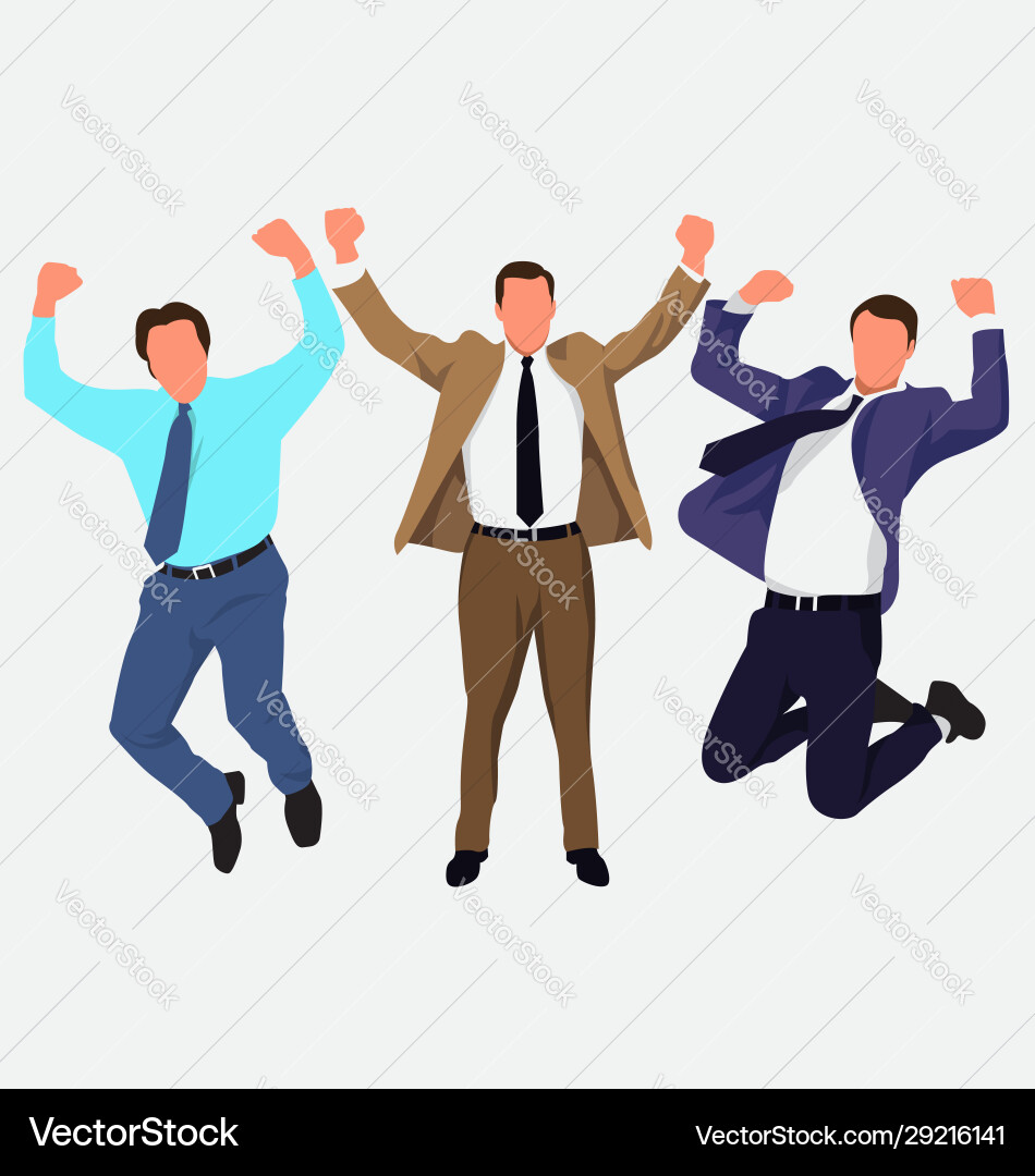 Happy workers Royalty Free Vector Image - VectorStock