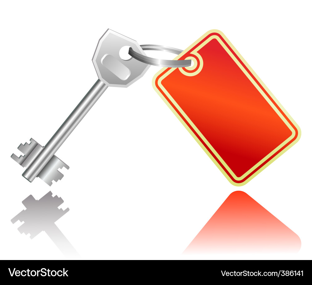 Key with label Royalty Free Vector Image - VectorStock