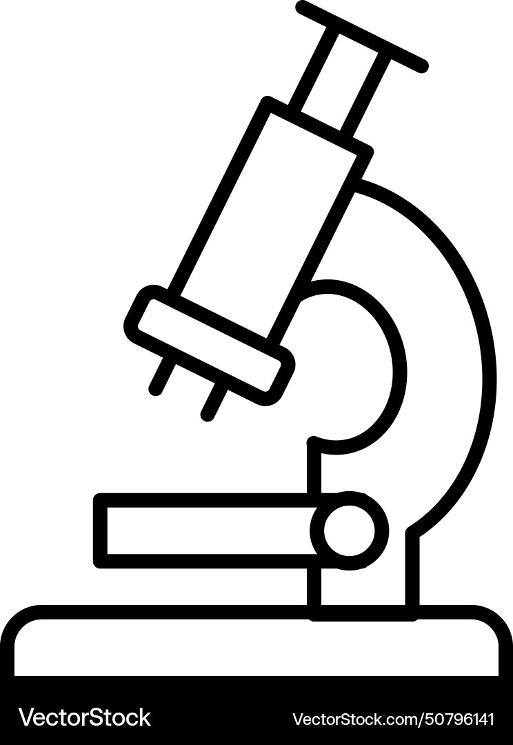 Microscope icon line design template isolated Vector Image