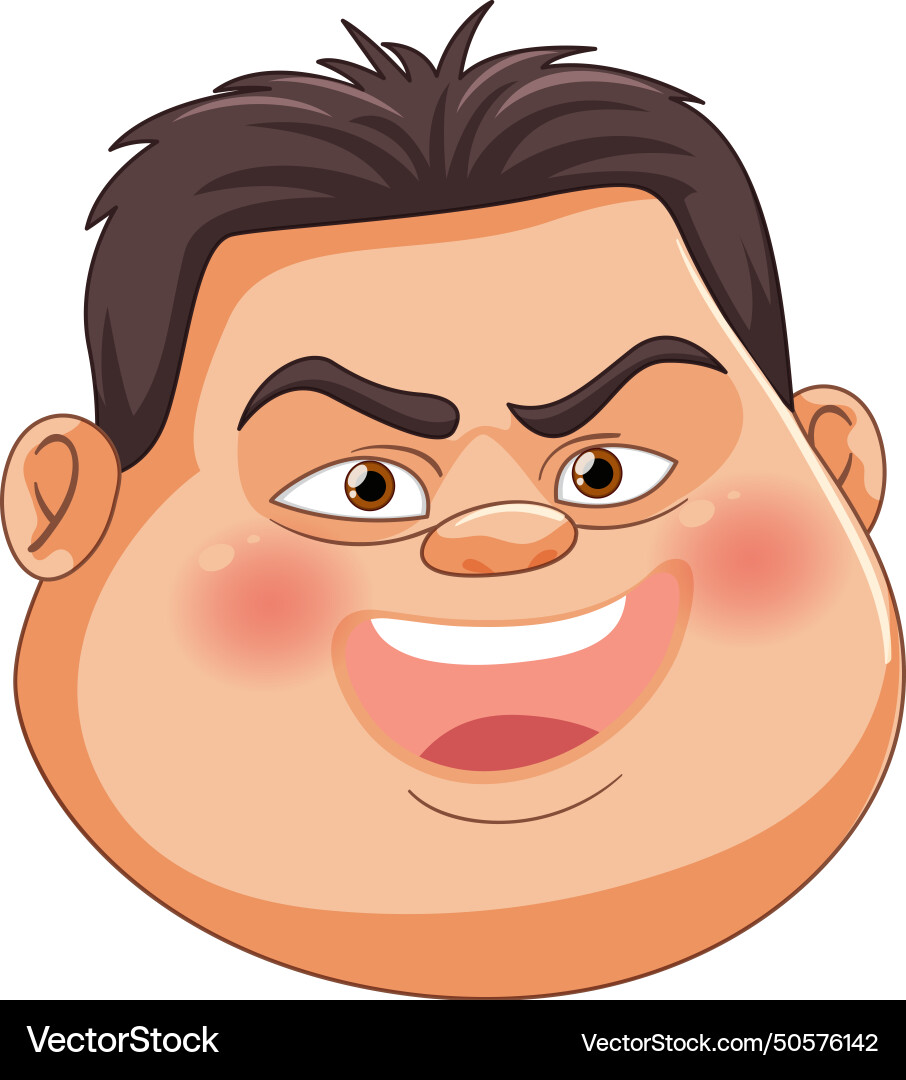 A happy smiling cartoon man Royalty Free Vector Image