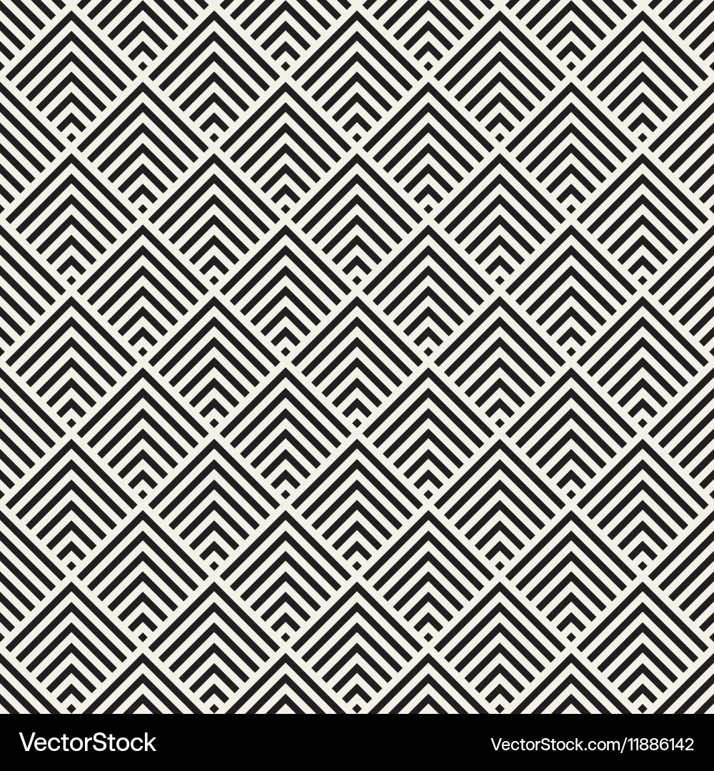 Black and White Rhombus Stripes Royalty Free Vector Image