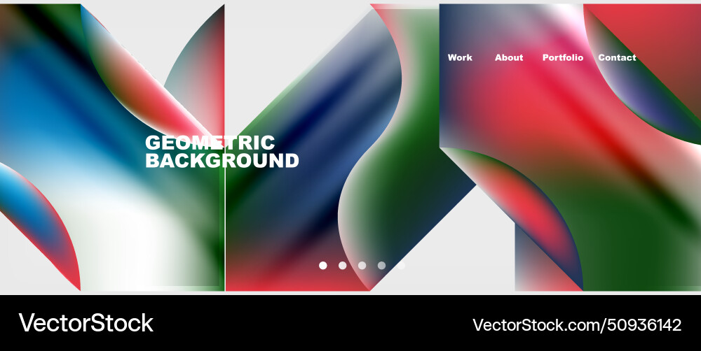 Colorful gradients with abstract geometric shapes Vector Image
