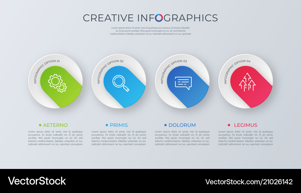 Contemporary minimalist infographic design Vector Image