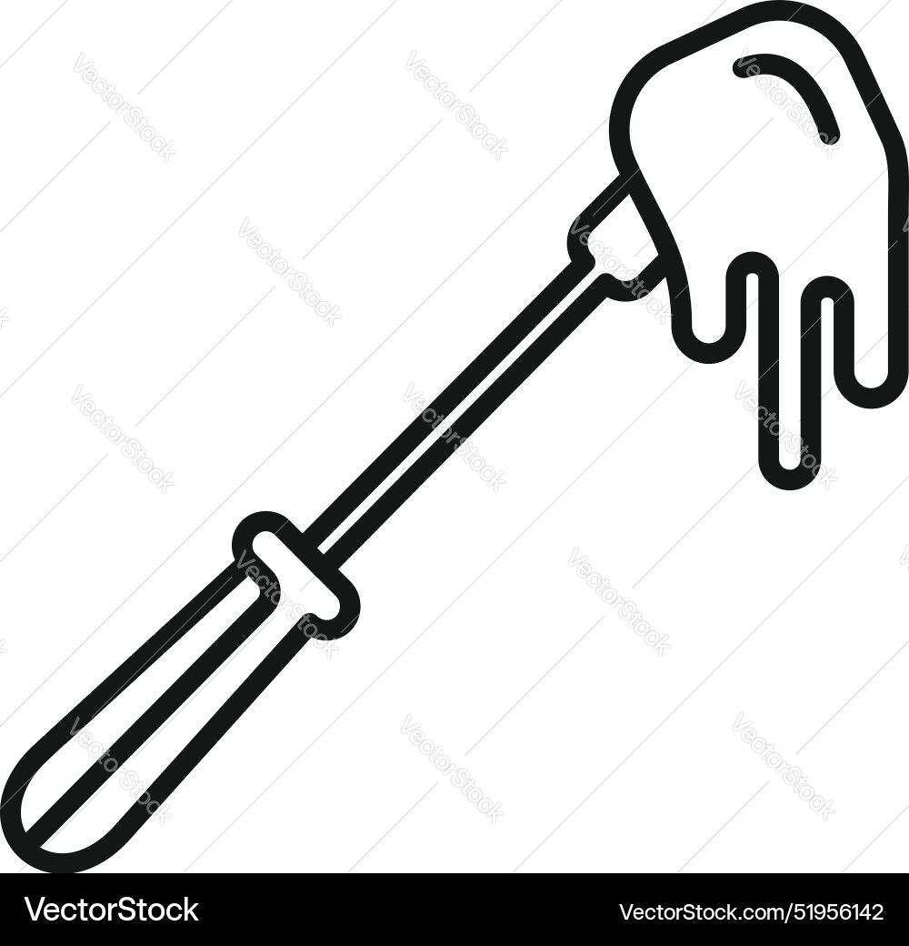 Honey dipper dripping with sweet golden nectar Vector Image