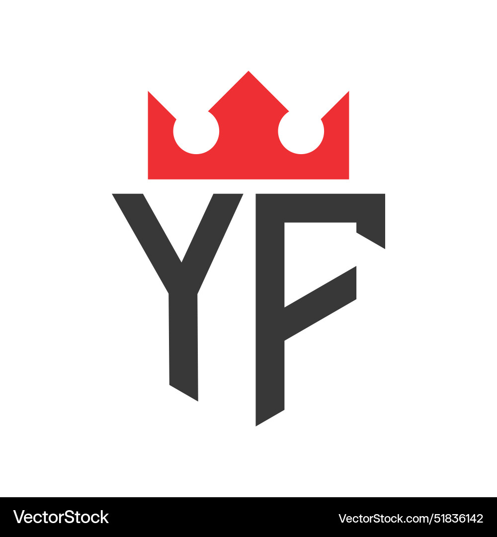 Letter yf crown logo Royalty Free Vector Image