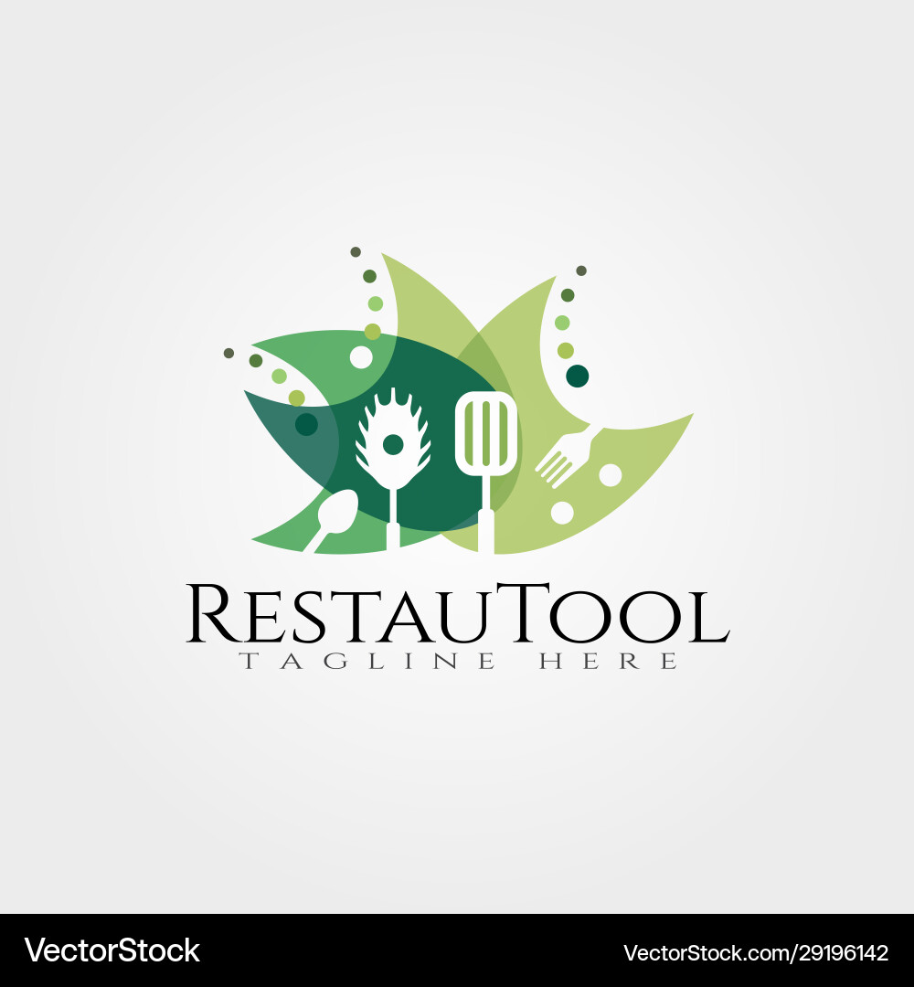 Restaurant tool logo designkitchen icon Royalty Free Vector