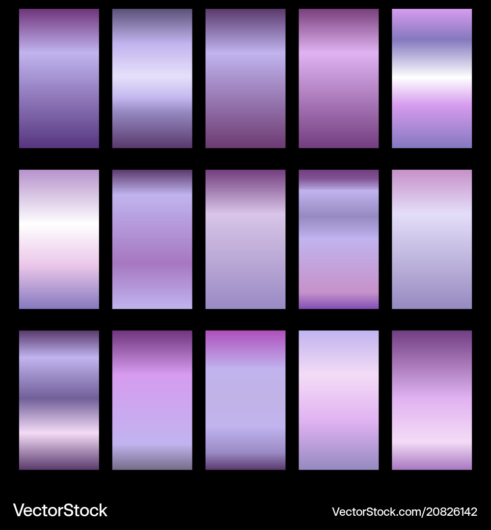 Set of metal gradients Royalty Free Vector Image