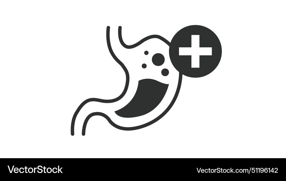 Stomach icon isolated Royalty Free Vector Image