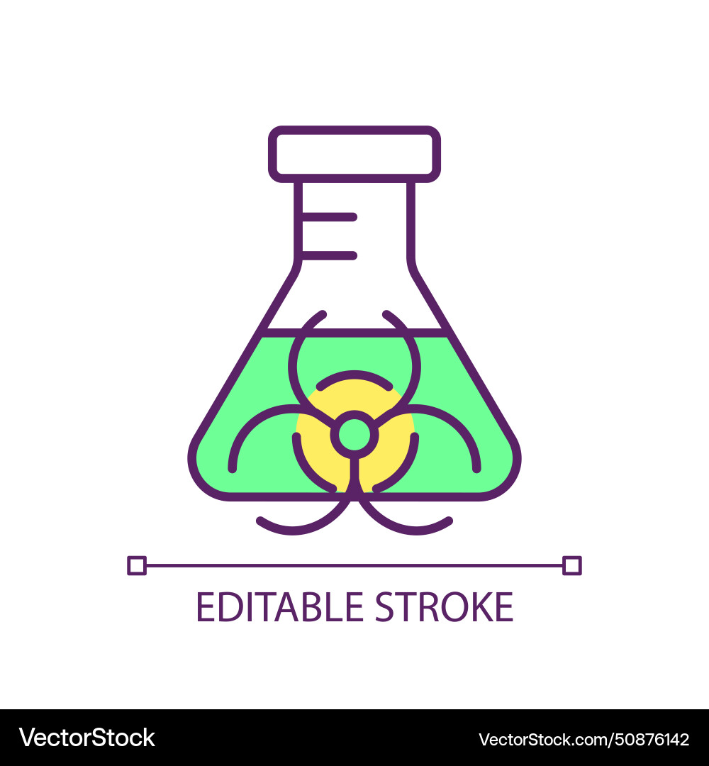 Toxic solvent rgb color icon Royalty Free Vector Image