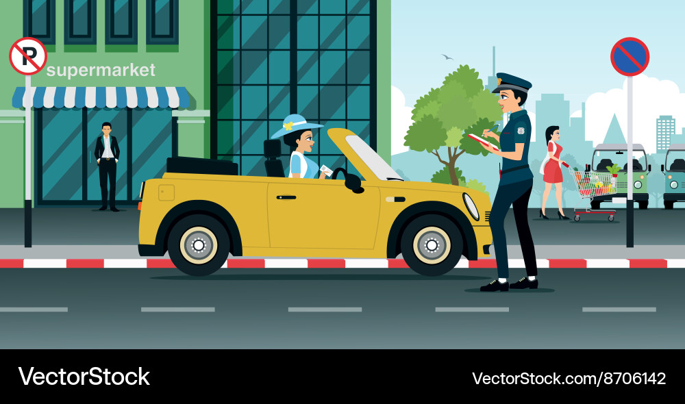 Traffic police Royalty Free Vector Image - VectorStock