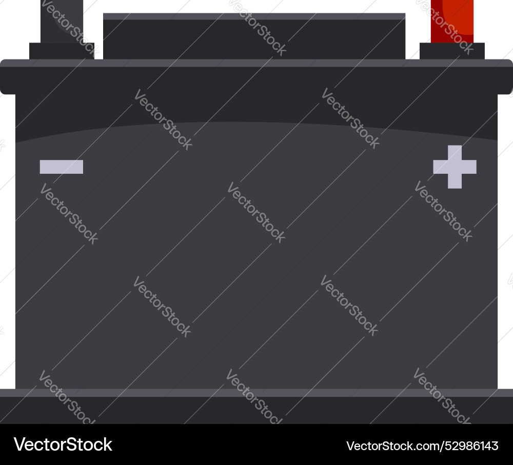 Black rechargeable car battery providing Vector Image