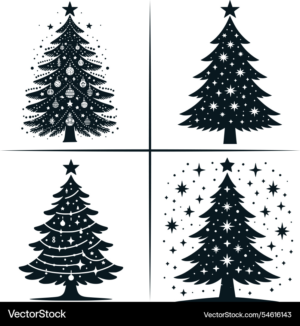 Christmas tree svg bundlechristmas svgchris Vector Image