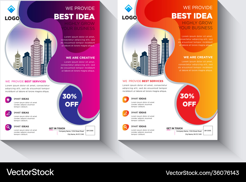 Corporate Business Flyer Layout Vorlage Lizenzfreier Vektor