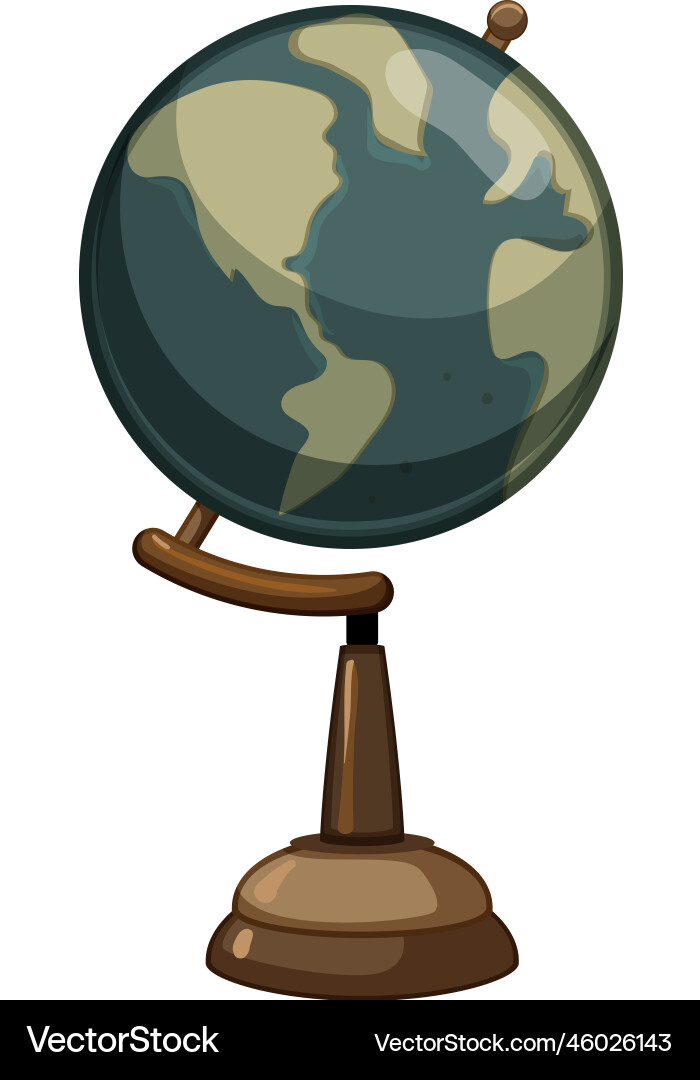 Geography globe cartoon Royalty Free Vector Image