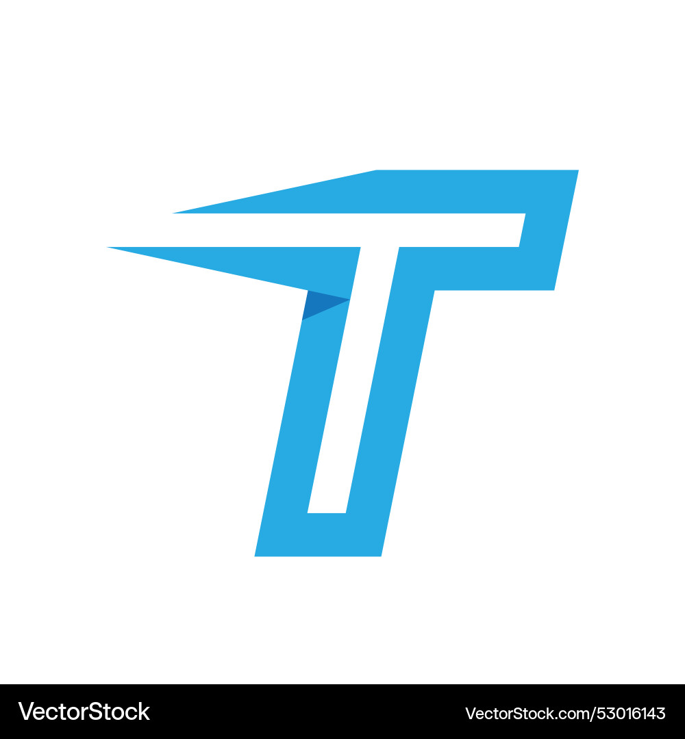 Initial letter t logo design Royalty Free Vector Image