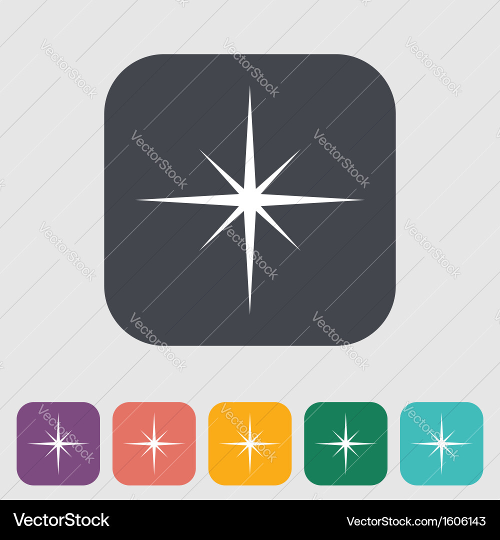 Star Icon - Flat Style Royalty Free Vector Image