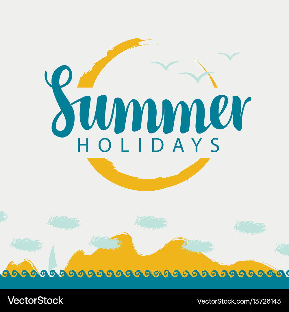 Summer Sailing Holiday Banner Royalty Free Vector Image