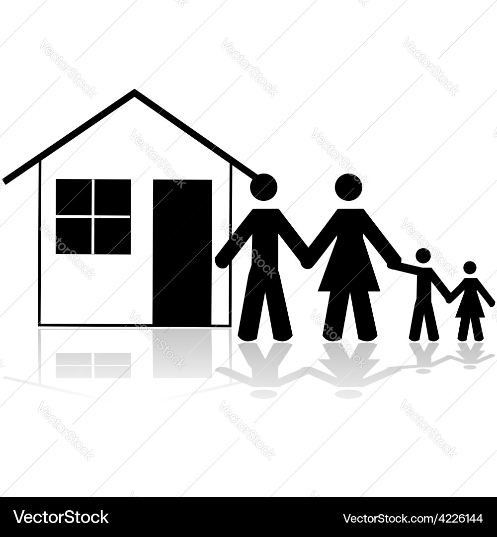 Family Home Icon Royalty Free Vector Image - VectorStock