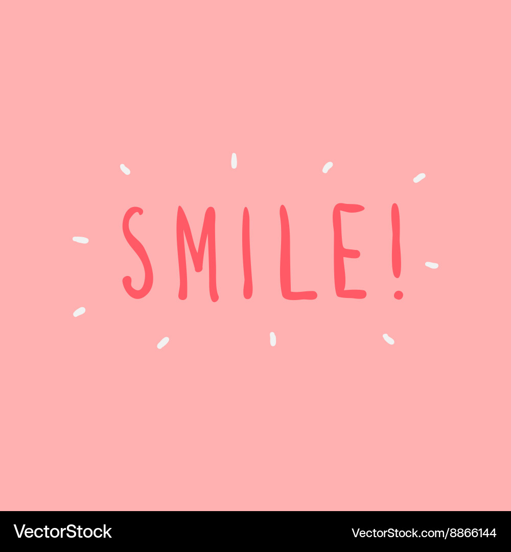 Hand drawn smile graphic Royalty Free Vector Image