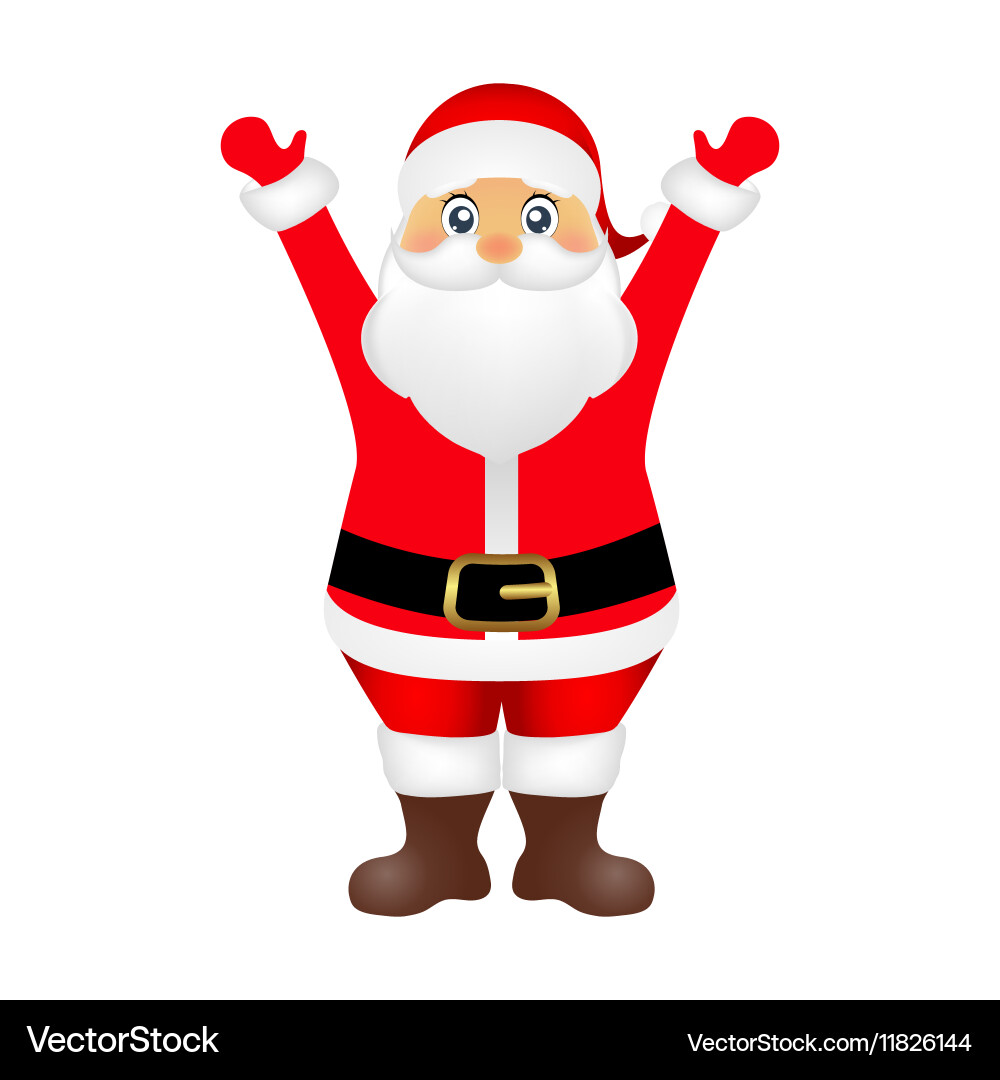 Santa claus on white background Royalty Free Vector Image