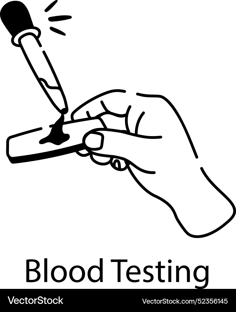 Blood testing Royalty Free Vector Image - VectorStock