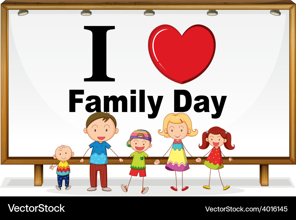 Family day Royalty Free Vector Image - VectorStock