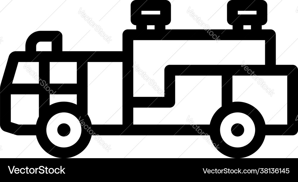 Fire service truck icon Royalty Free Vector Image