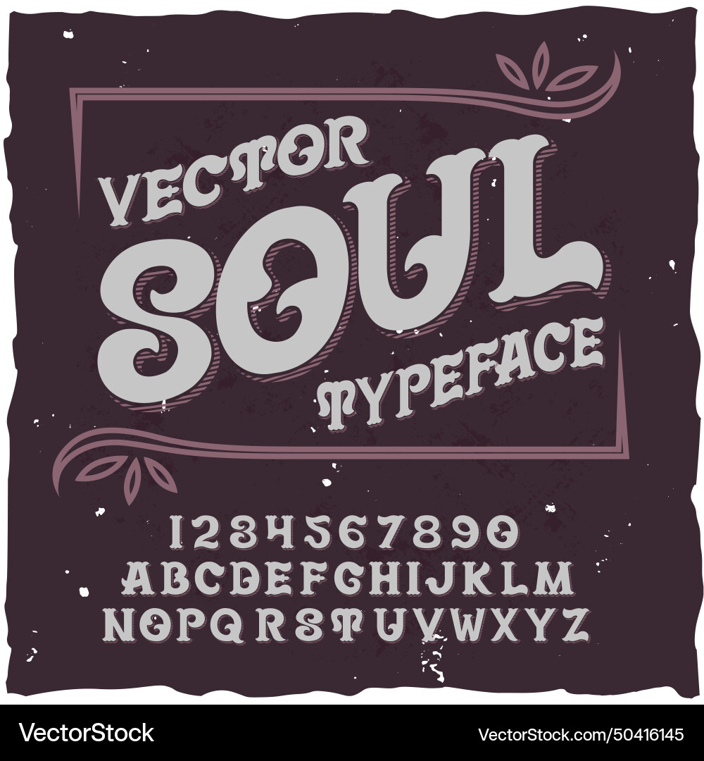 Good handcrafted font for any label design Vector Image